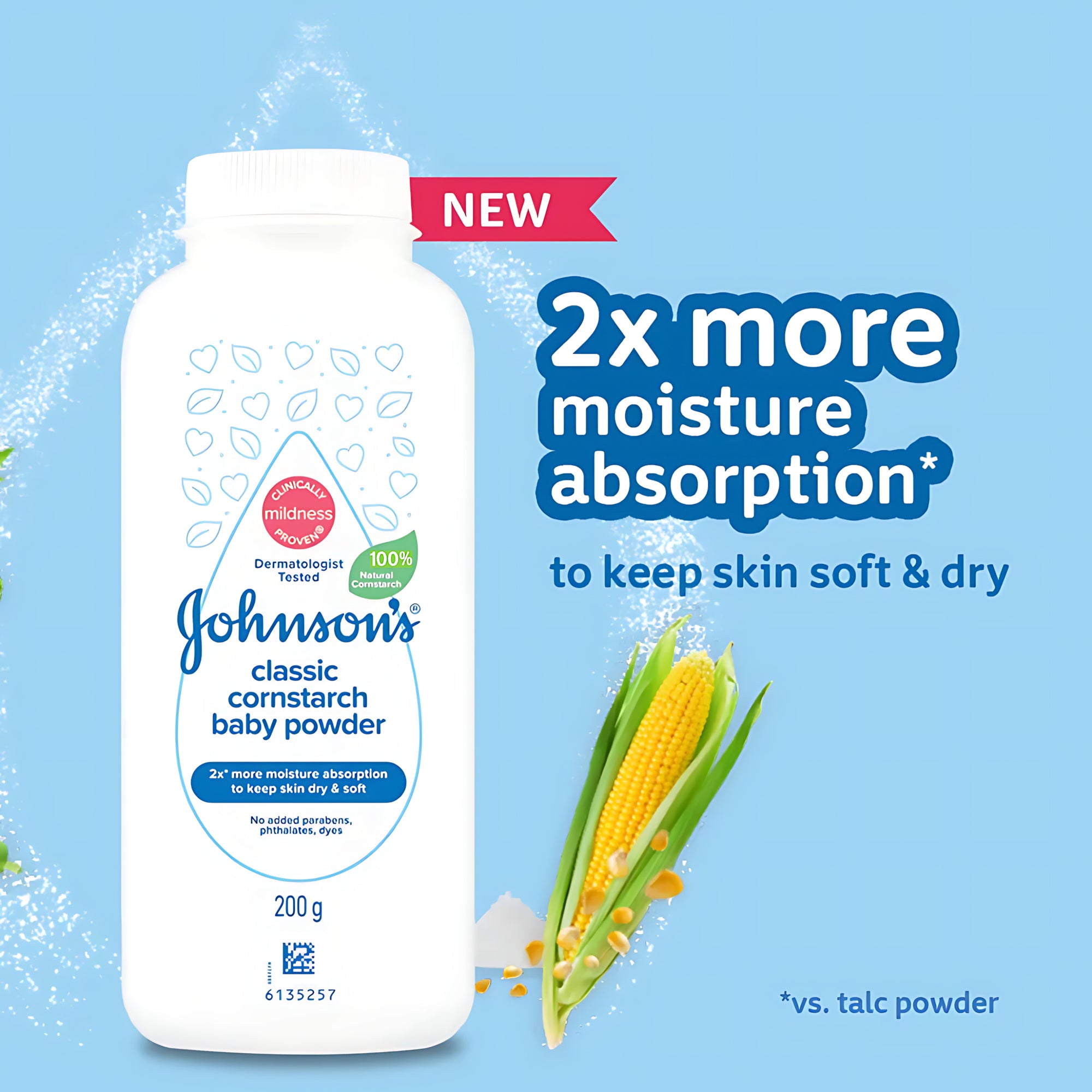 Johnson’s Cornstarch Classic Baby Powder – 200g – Sige Mart UAE