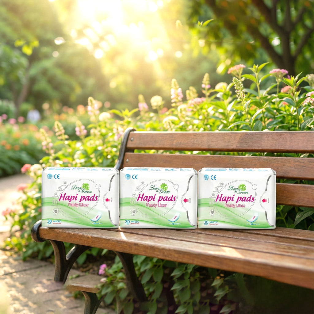 Lean’n Green Hapi Pads Panty Liner Normal Time - 3 pcs Combo Pack (30 ...